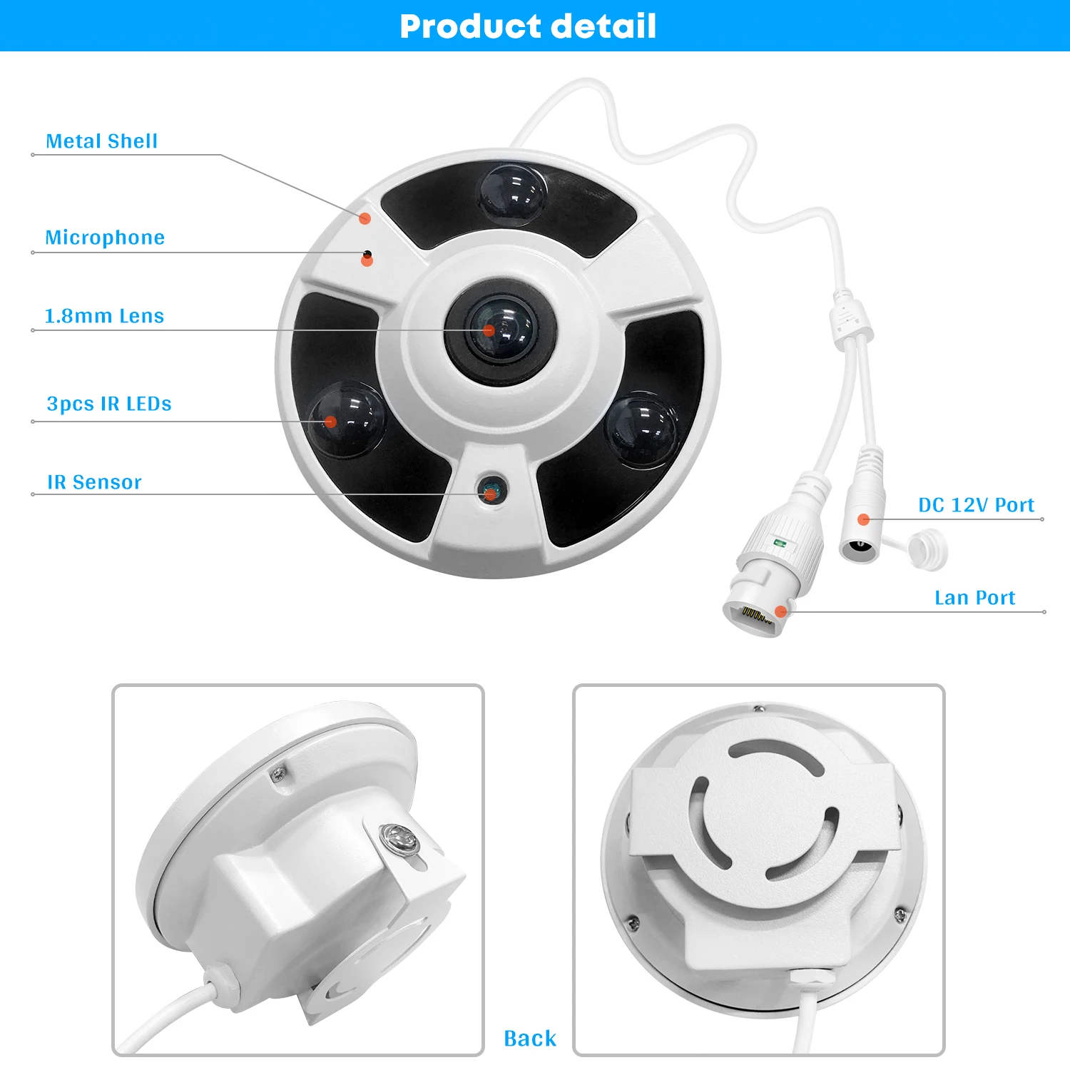 Eyessys Ultra 4k 8mp Hd Poe Fisheye Ip Camera Panoramic 360 Degree Wide ...