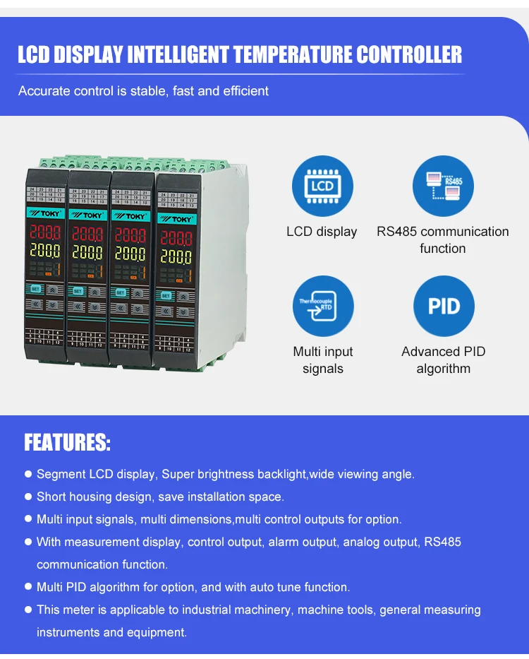 High Quality Advanced PID Algorithm Controlled LCD Digital Display Temperature Controller ...