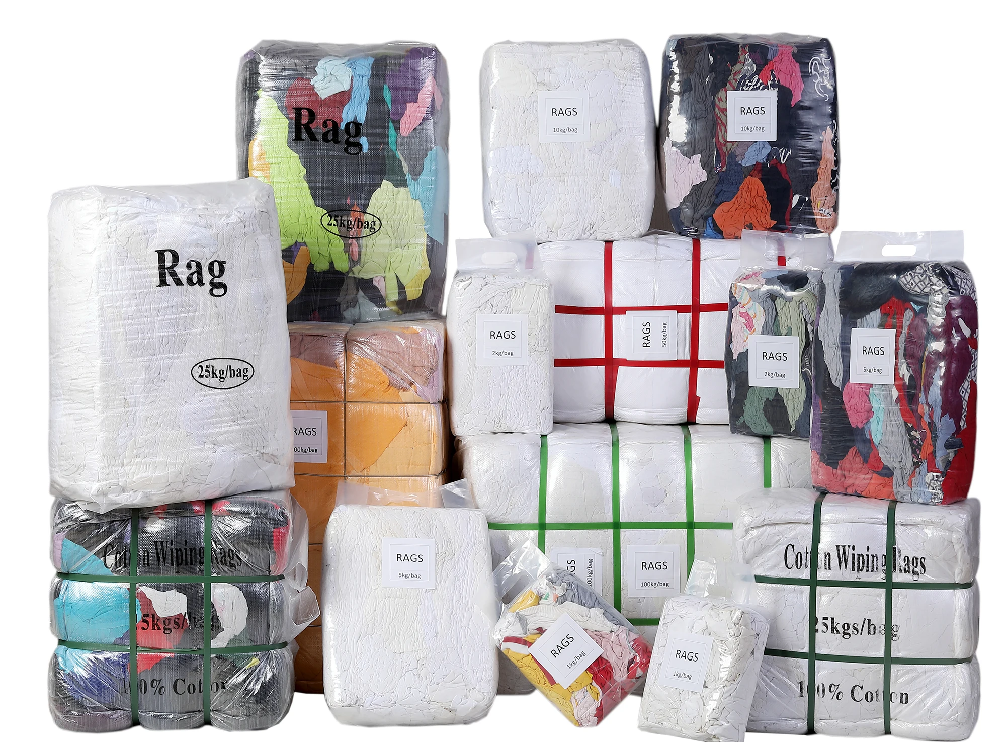 High-quality Recycled Wiping Rags - Durable & Absorbent