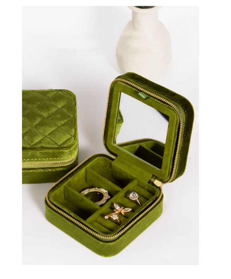 Hot Sale Women Girls Earrings Box Organizer Portable Jewelry Storage ...