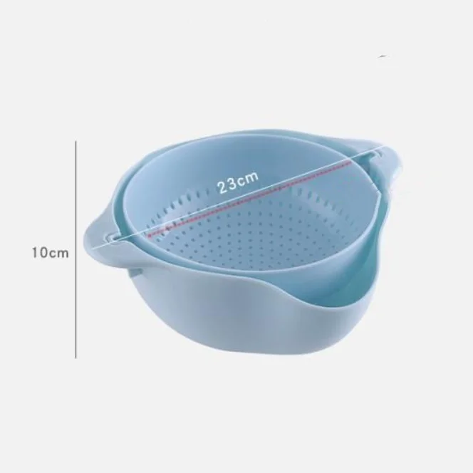 Double-layer Flexible Spinning Kitchen Sink Colander
