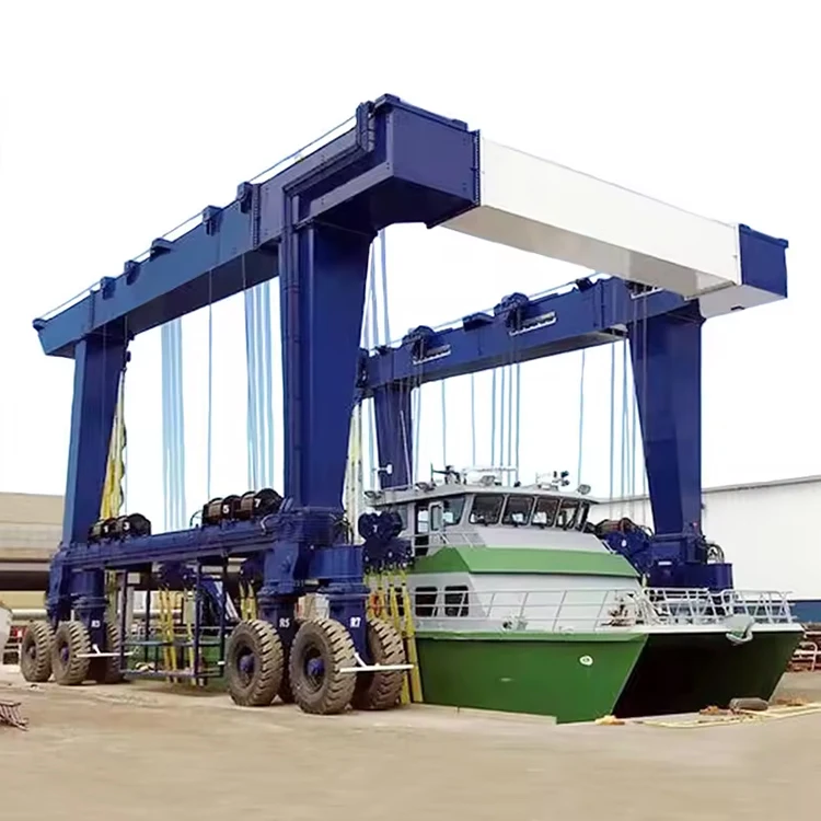 50 Ton Electric Yacht Ship Crane Travel Lift Boat Lifting Crane 30 Ton ...