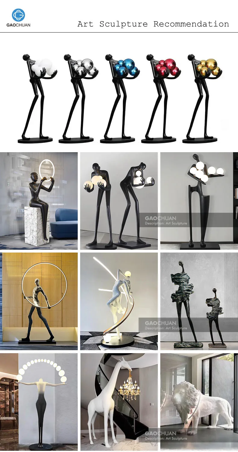 Statue Character Floor Lamp Art Deco Floor Lamp Simple Modern Bedside ...
