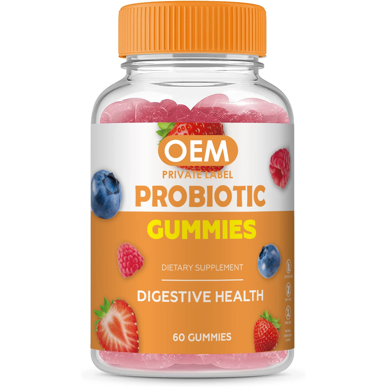 Oem Probiotic + Prebiotic Gummy Vitamin Gummies 2 Billion Cfu Digestive Health Immune Support ...
