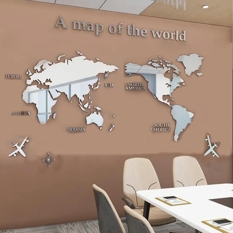 3D Map Ideas - World Map Decoration Ideas for Home & Office