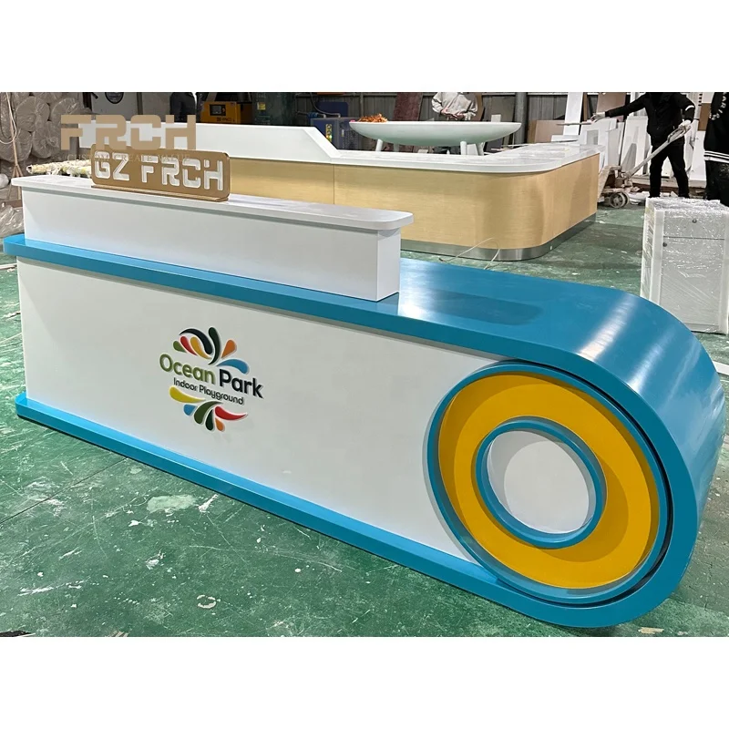 3 Person School Reception Desk With Cabinet and Drawer Storage for ...