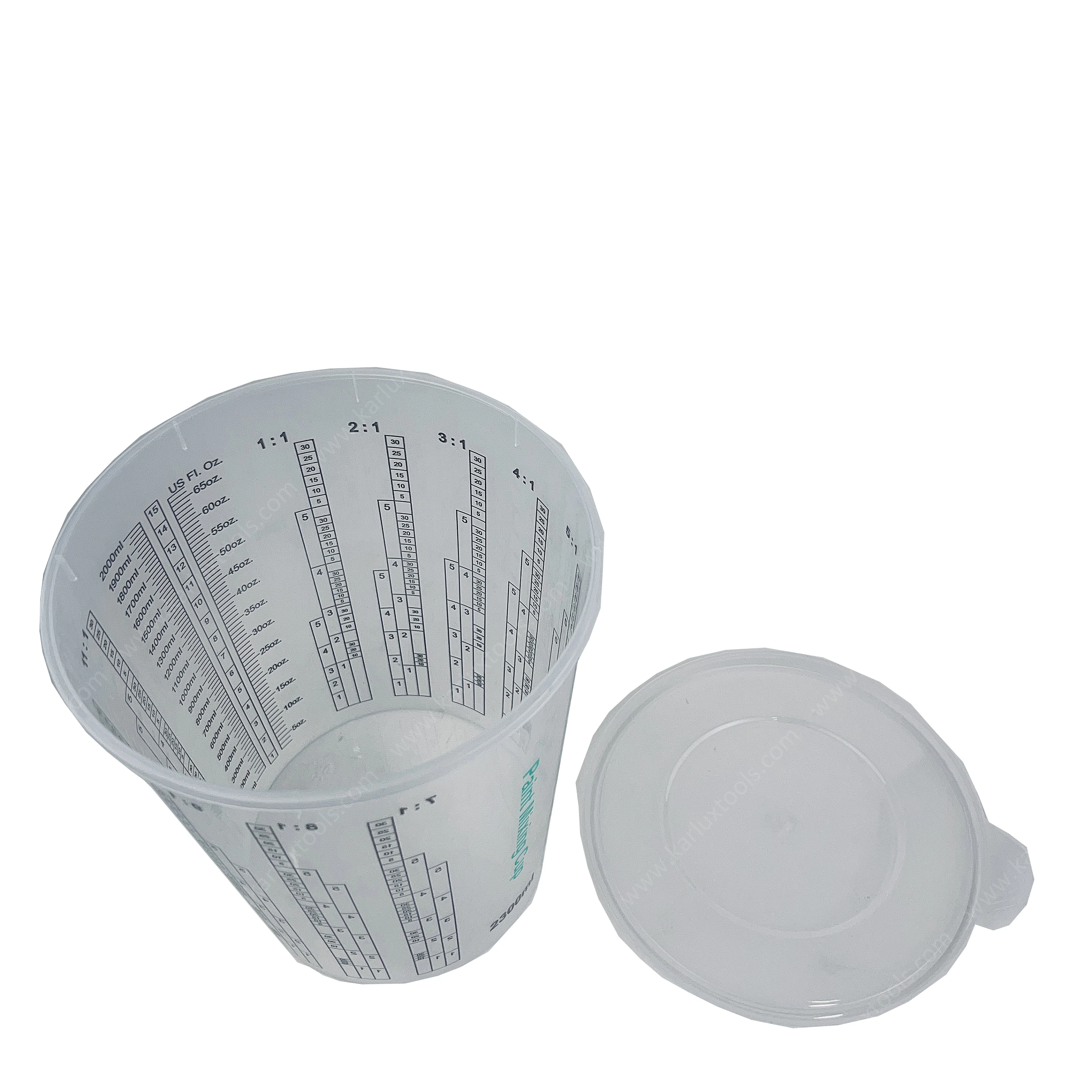 2300ml Plastic Graduated Cups Disposable Measuring Cups Resin Mixing ...