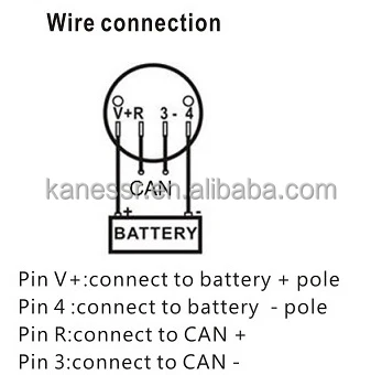 Round Battery Charge Indicator SOC with CAN Bus for LiFePO4 Batteries ...