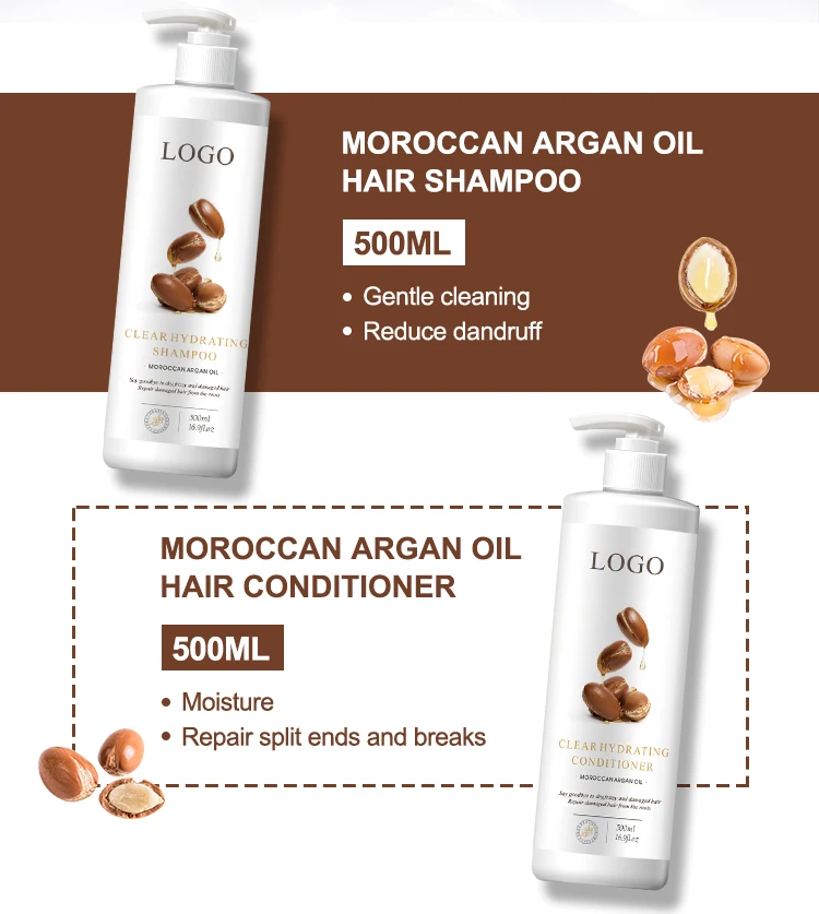 Private Label Customize Own Brand Morocco Argan Oil Shampoo Nourishing ...
