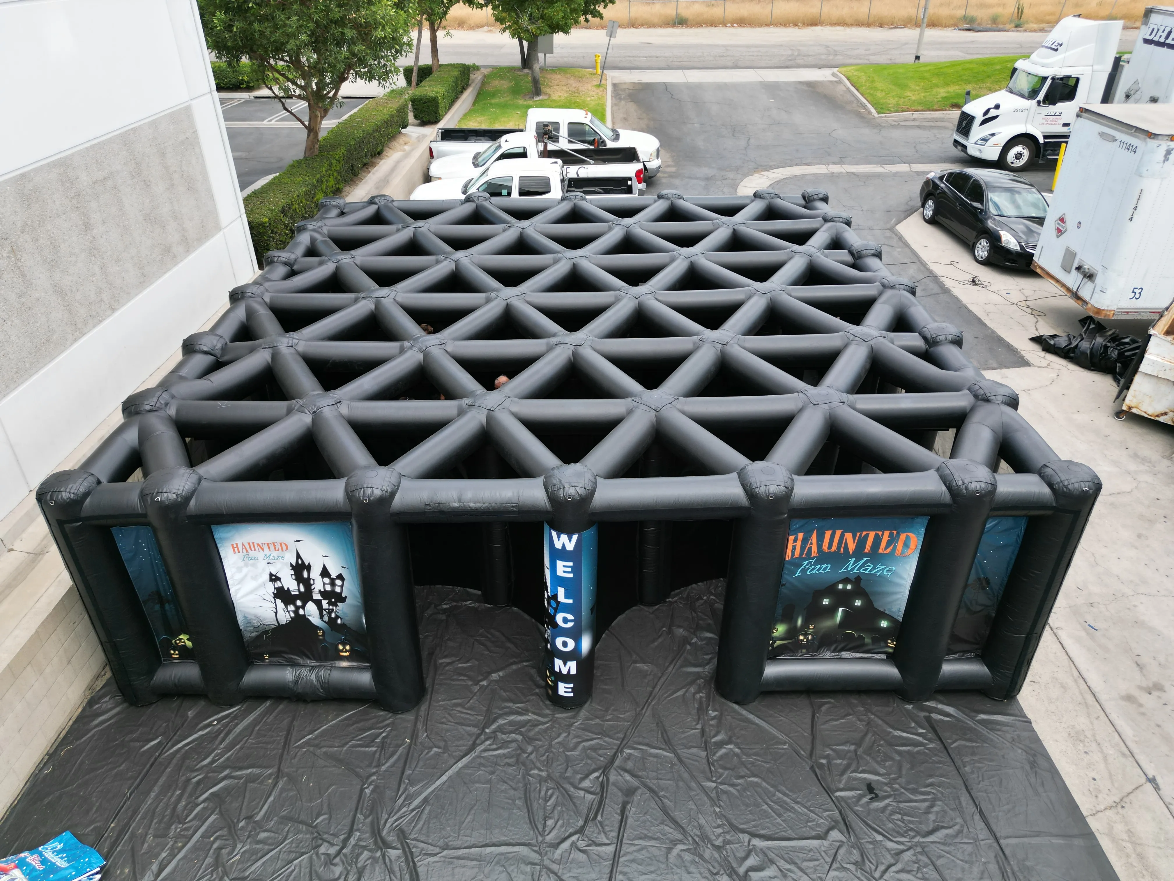 Scary Halloween PVC Outdoor Bouncy Inflatable Maze