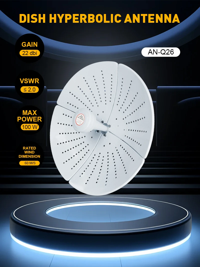 AN-Q26 4G 5G Antenna - 22dbi Outdoor Hyperbolic Parabolic Antenna