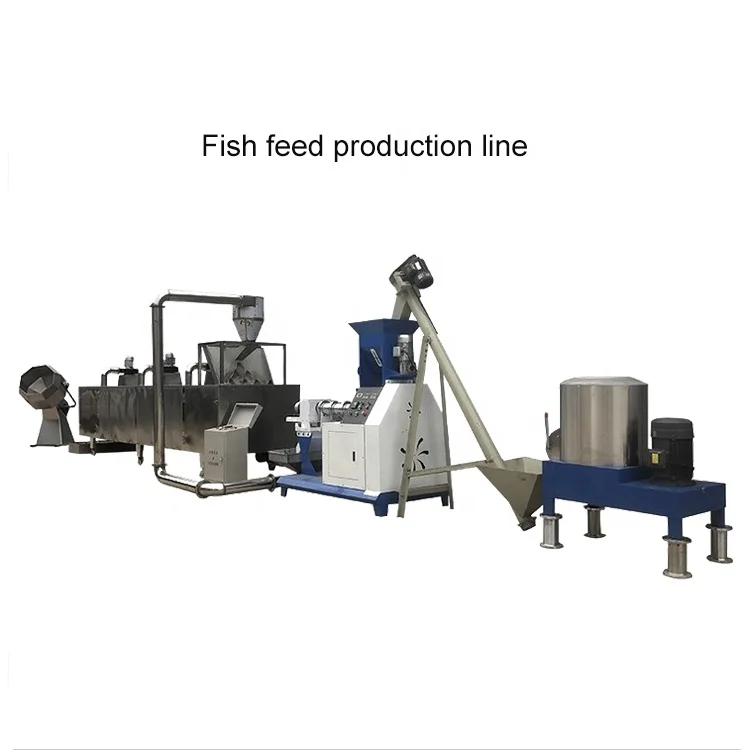 Fish Feed Extruder Extruded Floating Fish Feed Pellet Production Line ...