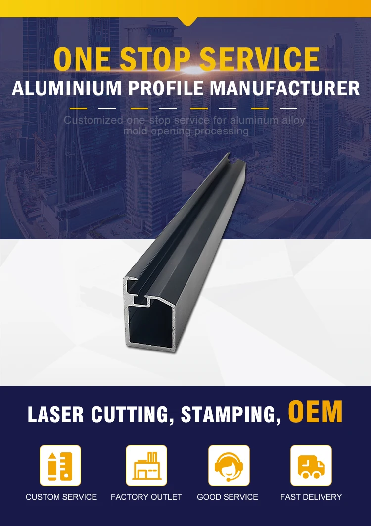 Aluminium Wardrobe Door Profiles Anodized Black Aluminium Material ...
