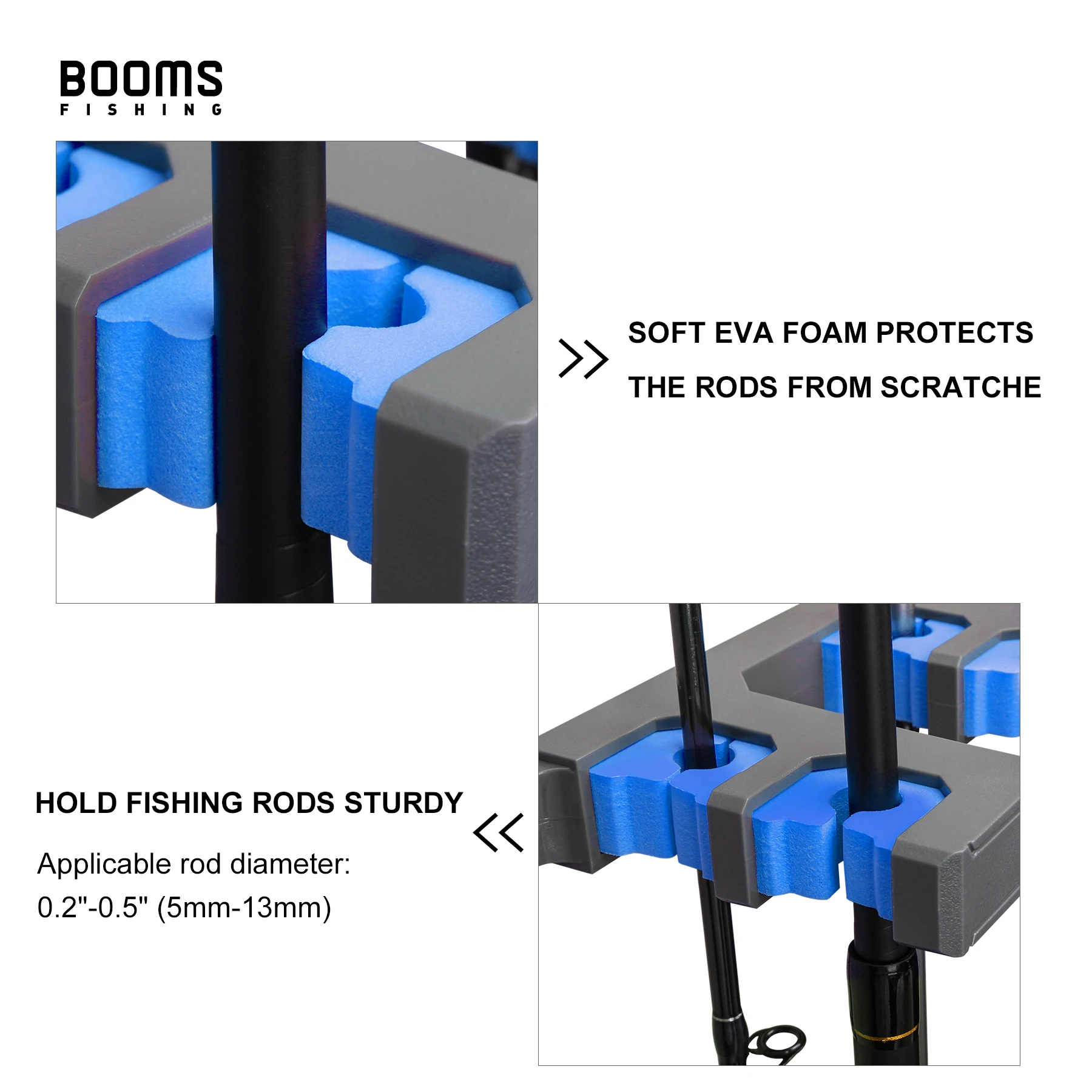 Booms Fishing Multifunctional Wv4 Wall Mounted Storage Display Pole ...