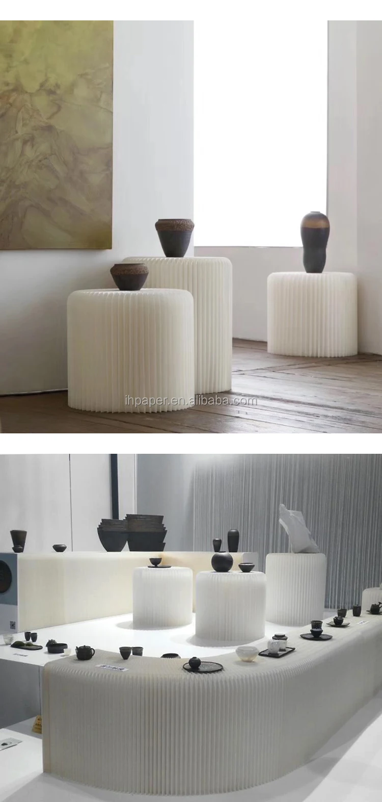 Customized Acrylic Cylinder Display Plinth - Eco-Friendly, Foldable ...