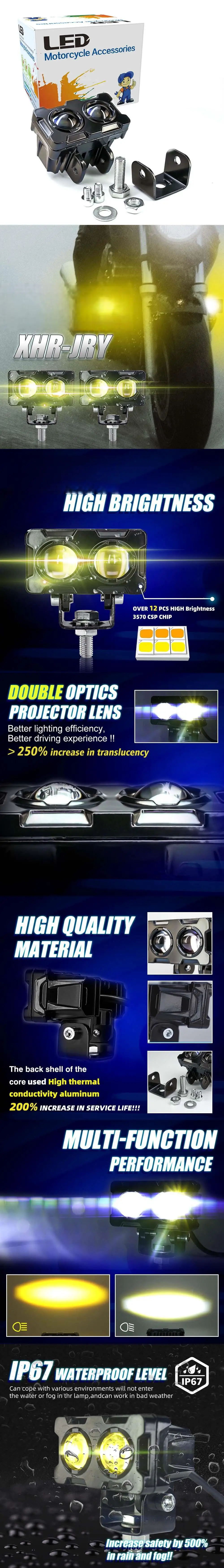 Auxiliary Mini Driving Lights 3 6 Led 3570csp Double Projector For ...