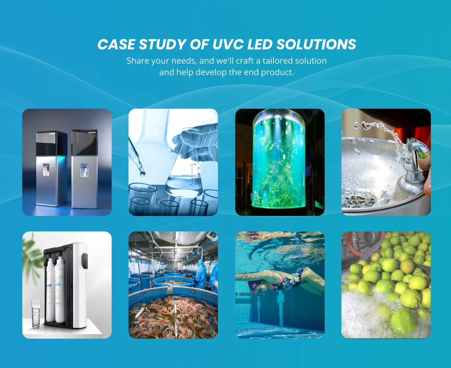 UV LED Module DC24V 100L 35L 3L Dynamic Water UVC LED Water Treatment ...