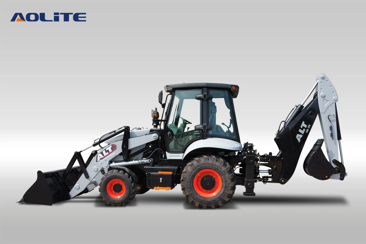 AOLITE BL90-25 Mini Backhoe Excavator Loader 4x4 Wheel Drive Backhoe ...