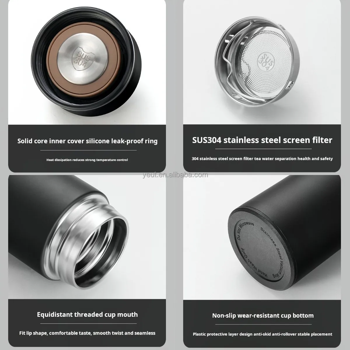 Custom Logo Vacuum Flask Stainless Steel Smart Drinkware