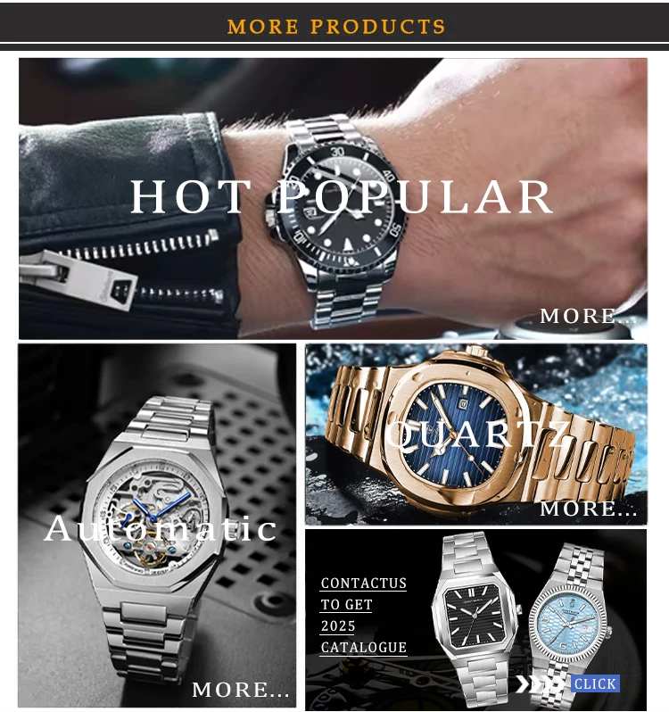 POEDGAR 910 Diamond Watch for Men - Luxury Quartz Timepiece