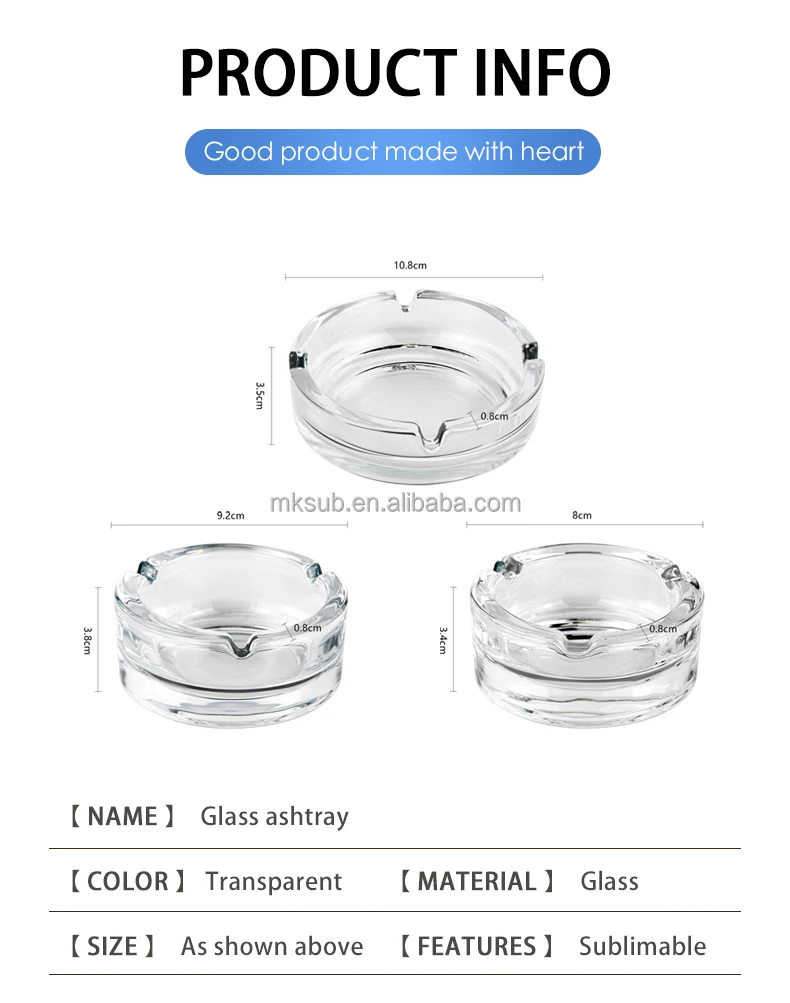 MAIKESUB 2022 Hot Sell Sublimation Ashtray Custom logo Cigar Ashtray ...
