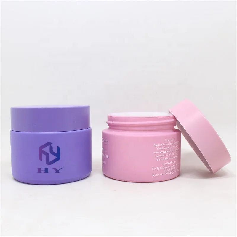 Luxury Frosted Empty 100g Pot Pastel Colored Matte pink Purple Green ...