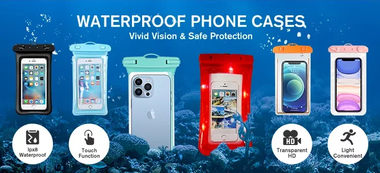 2023 New Lighted Oem Logo Luminous Waterproof Bag For Iphone For ...