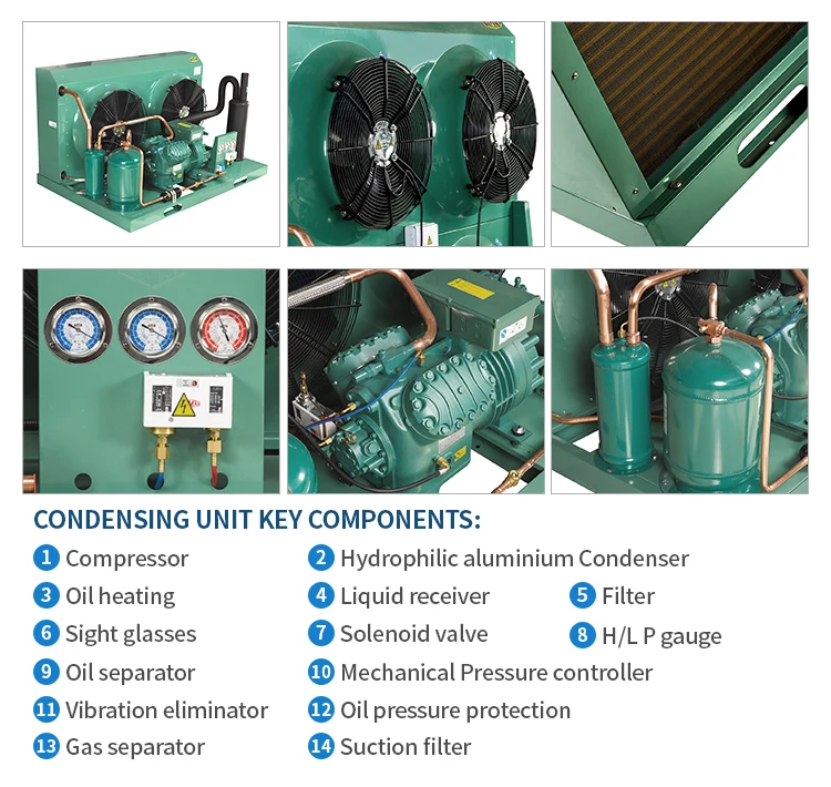 3hp Refrigeration Famous Compressor Condensing Unit For Fresh Storage ...