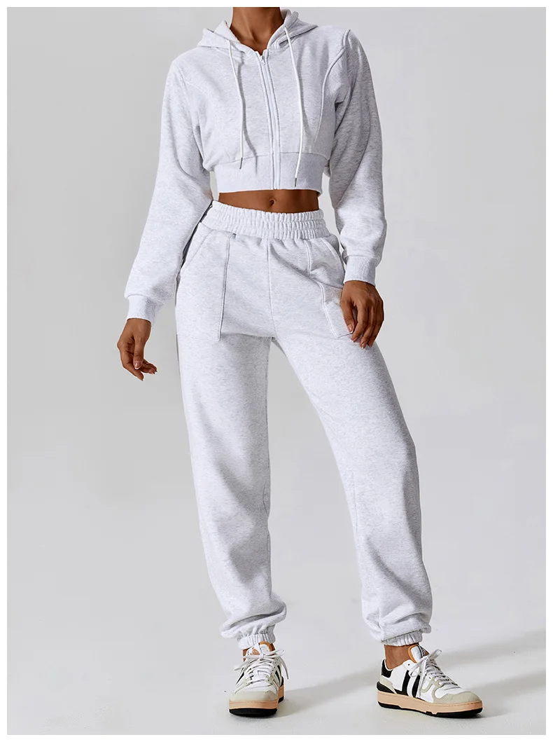 Custom 50% Cotton / 50% Polyester Women Pockets Jogging Pants Wholesale ...