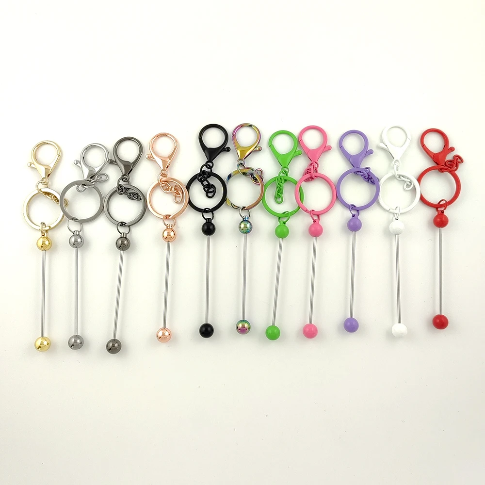 Personalized Keychain - Beadable Bar Keychain DIY Craft