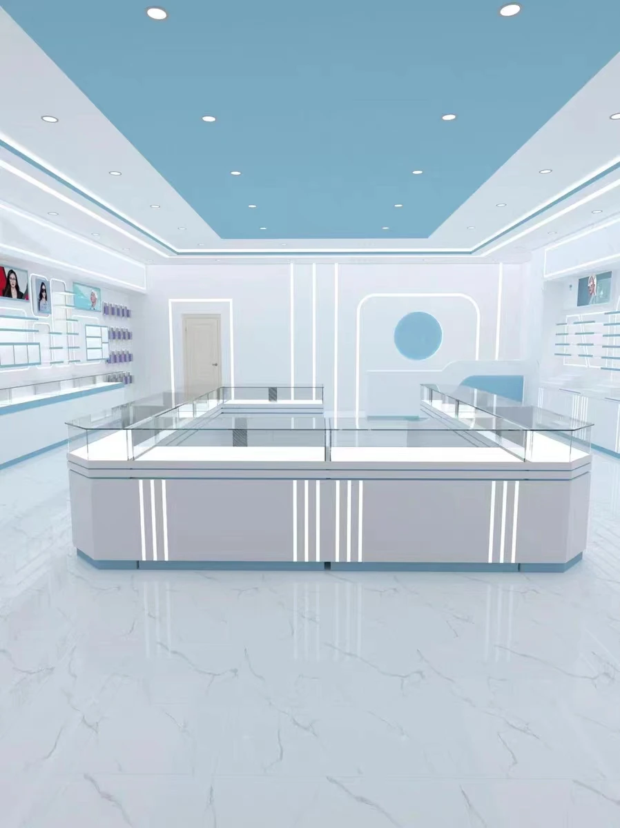 Optical Store Eyewear Showcase Eyeglass Display Counter Customized ...