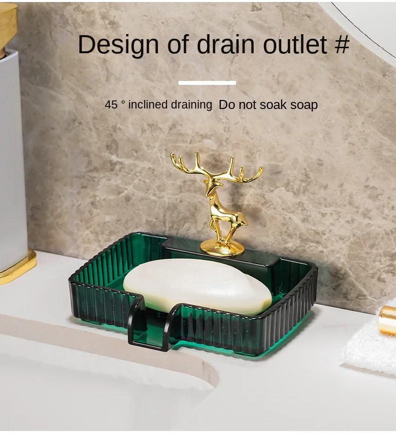 Creative Transparent Plastic Soap Box with Drain Shelf for Household ...
