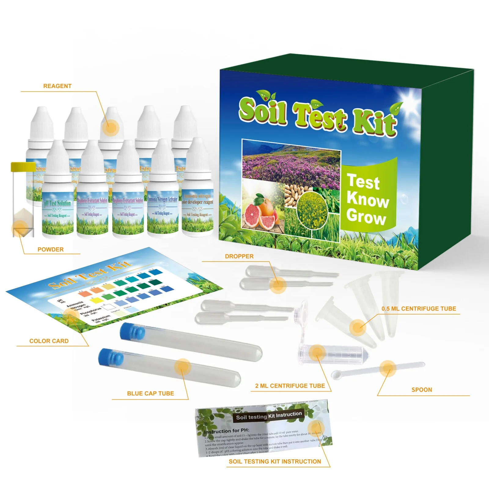 Soil Testing Kit Test the Soil in Your Garden and Vegetable Farm Soil ...