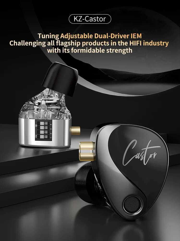 KZ Castor Stereo Earbuds - Hifi Earphones for All Devices