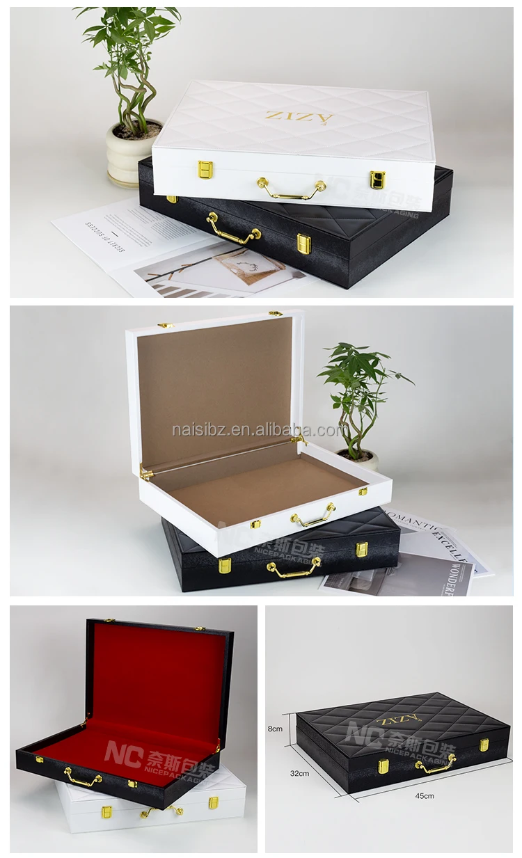 Custom Faux Leather Crocodile Skin Textured Storage Box