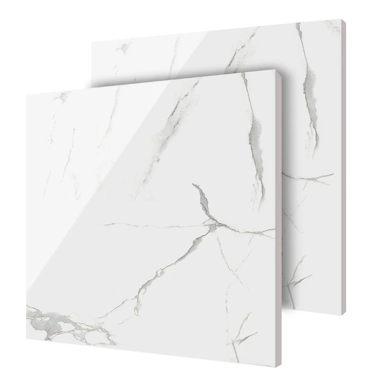 Gloss White Ceramic Porcelanto Porcelain Floor Tiles