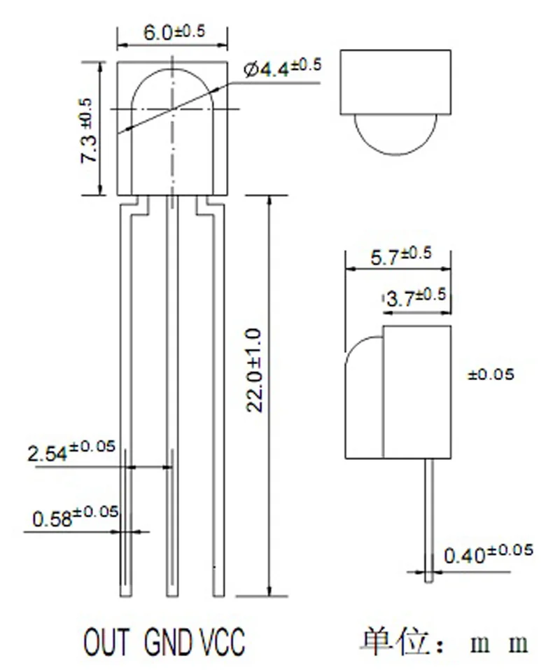 LC Lfn Speaker Ir Receiver Led TV Sensor Air Condition Ir Receiver Module