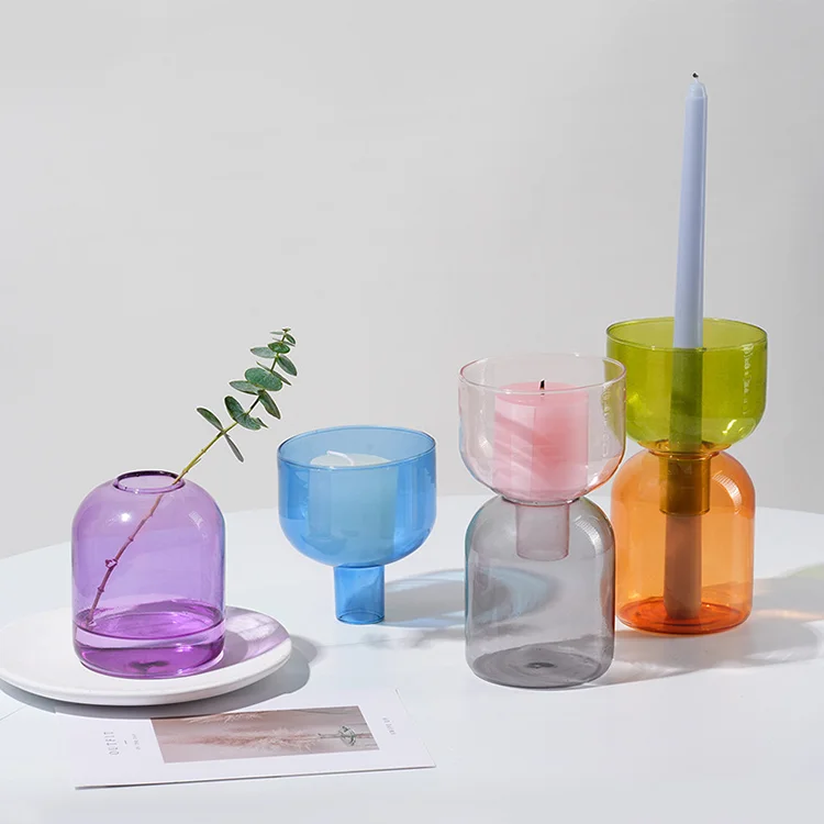 Lovely Design Various Shape Glass Vase Table Decorative Heat Resistant ...