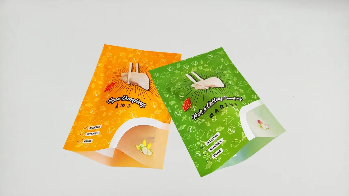 Custom Logo Meat Dumplings Plastic Food Wrap Frozen Dumpling Packaging ...