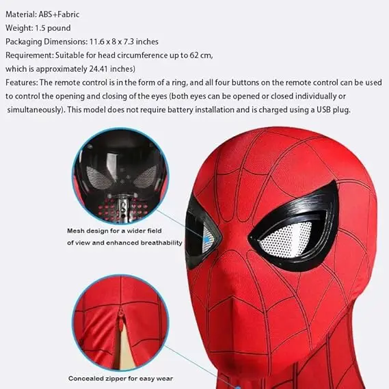 Alibaba.com: SpiderHero Mask Moving Eyes, Remote Control Full Face ...