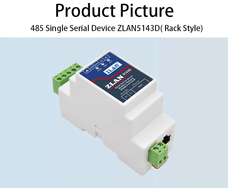 ZLAN5143D - Modbus RS485 Serial Server for Iot Applications