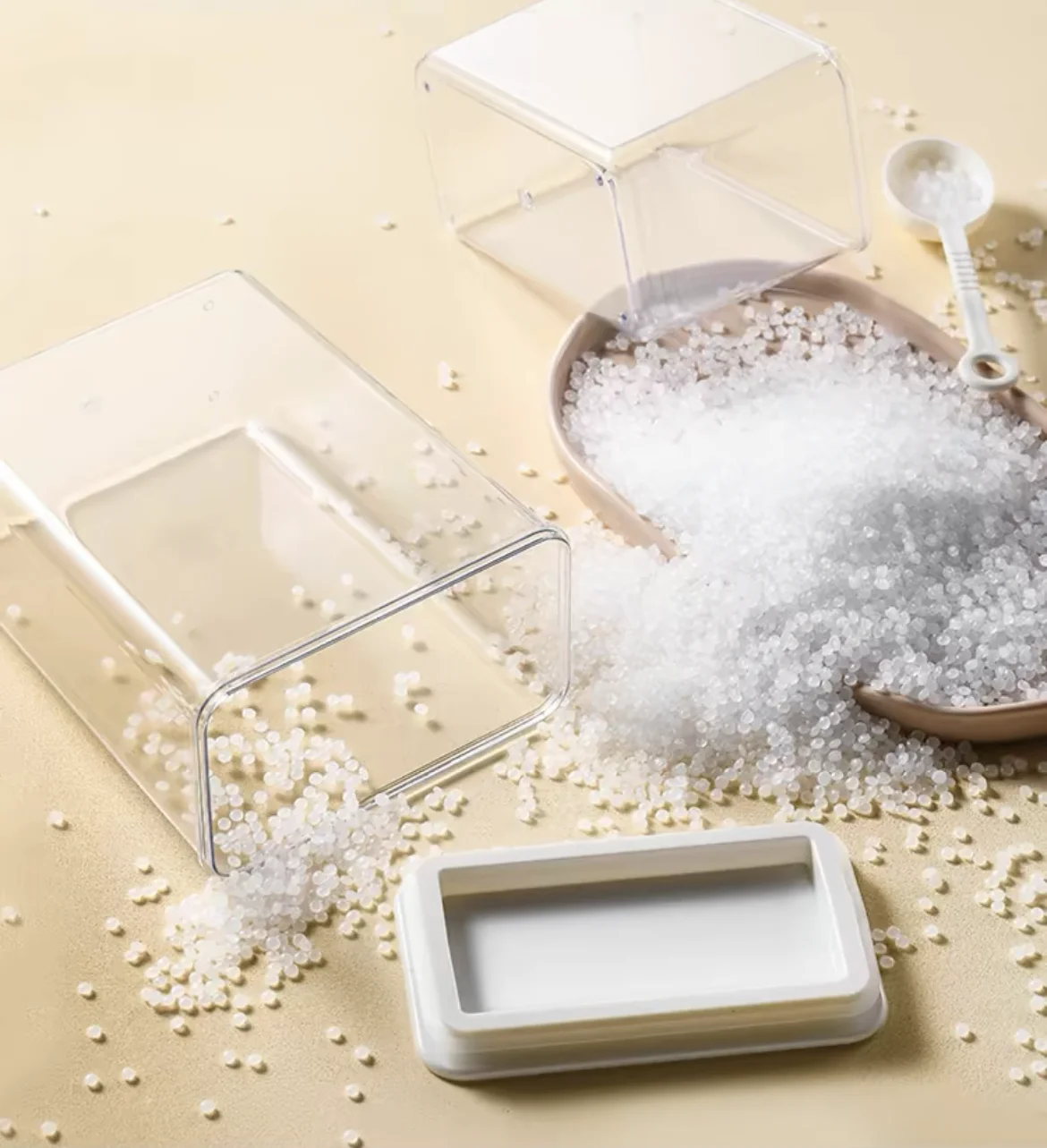 Rectangular Organizers Polycarbonate Flatware Holders Flour Storage Box ...