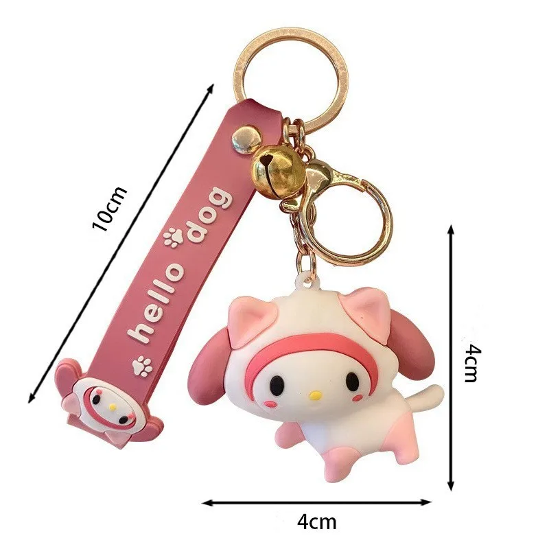 Cartoon Kawaii Keychain Doll Kt Kuromi Cinnamoroll Pompom Purin ...