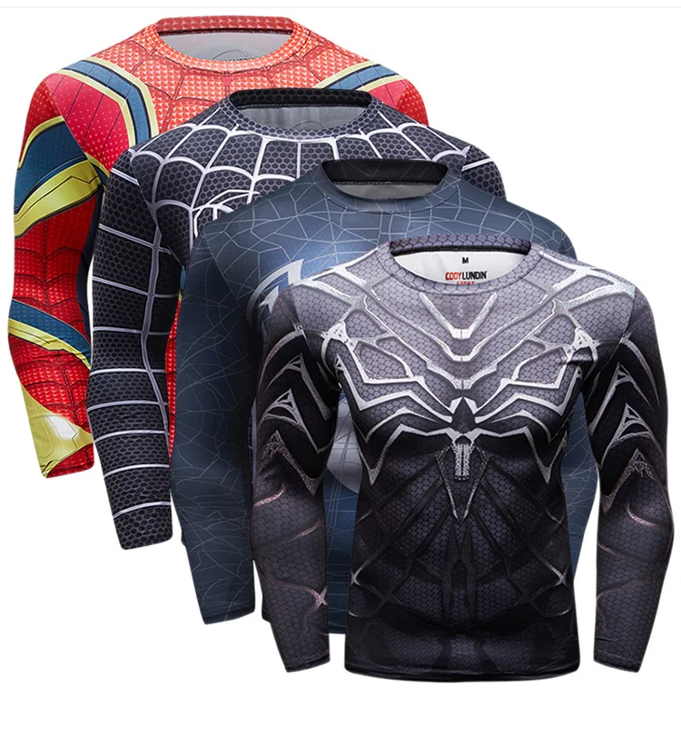 Full Body Digital Sublimation Superhero Men's T-shirts Custom Your ...