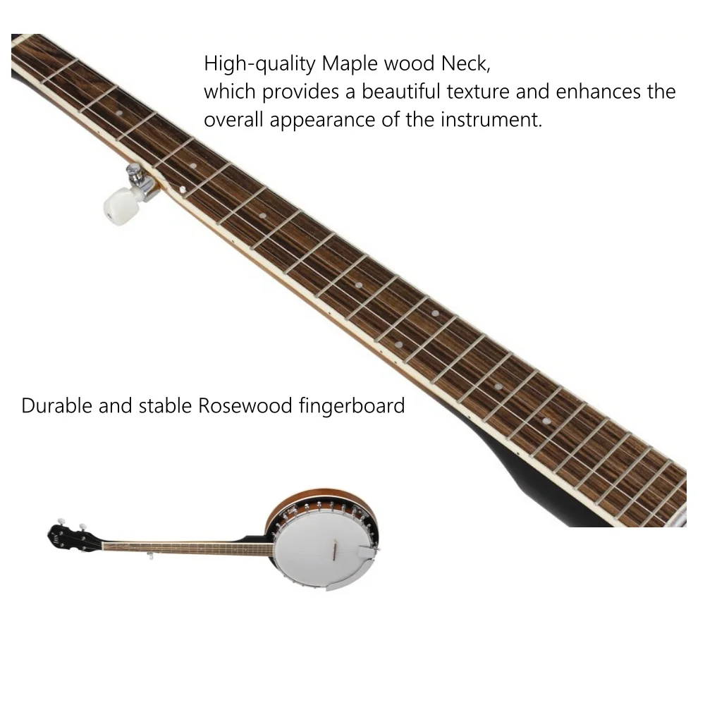 Alibaba.com: JELO IY TB0114 Five-String Banjo, Maple Rose Wood ...