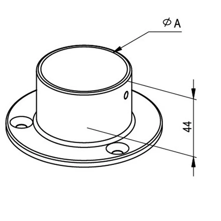 Stainless Steel Square Base Plate Banister Rail Covers
