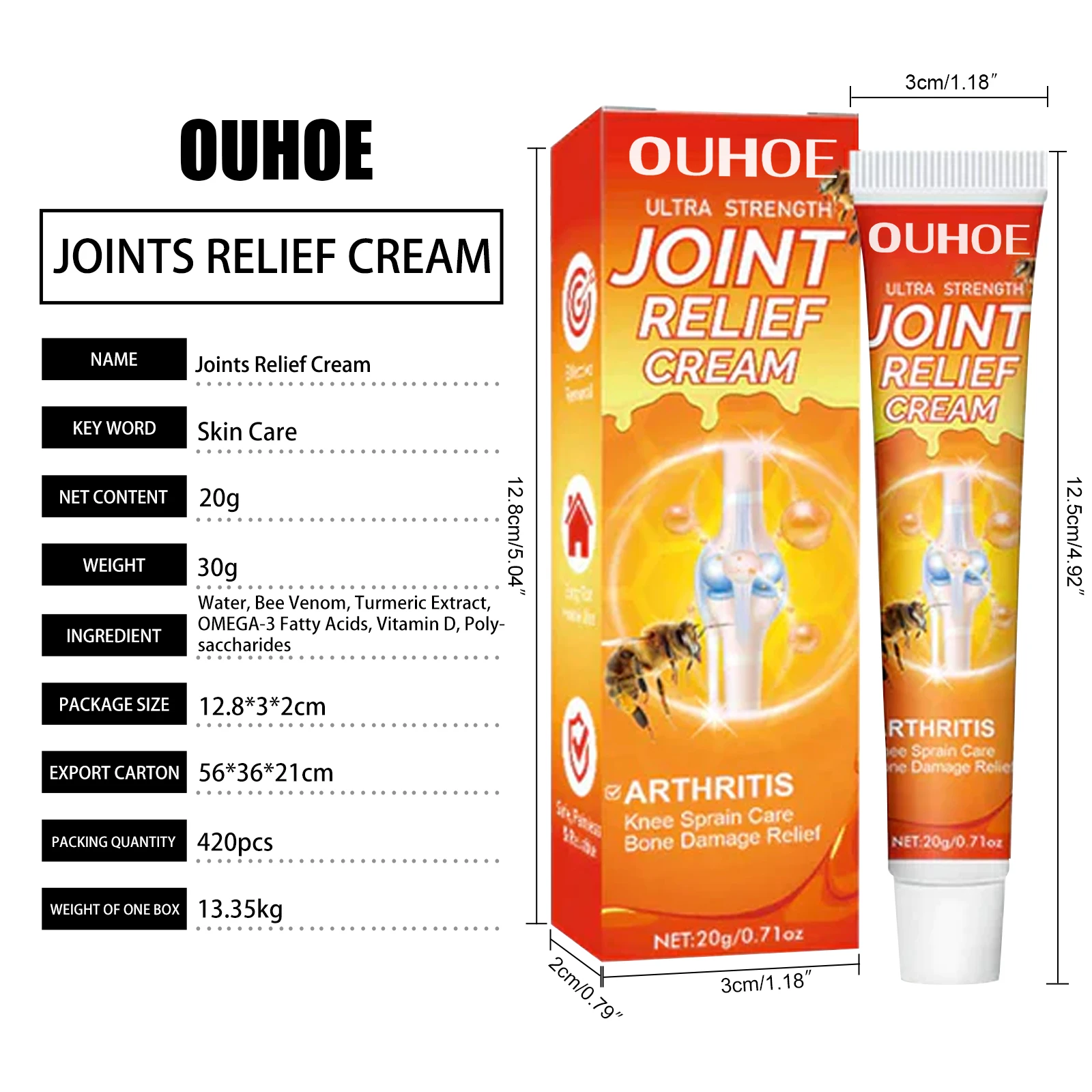 OUHOE Synovial Meniscus Pain Soothing Cream for Joint and Muscle Relief ...