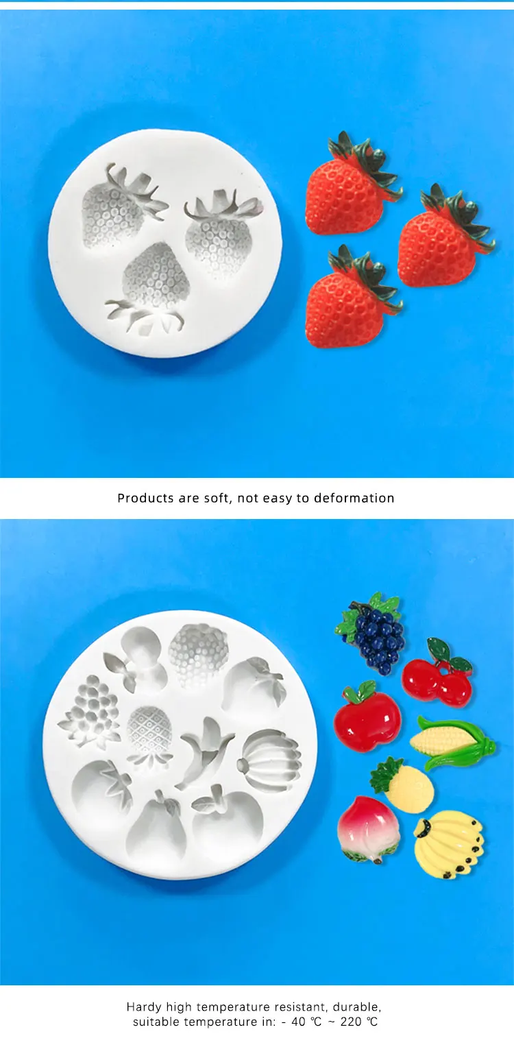 Blueberry Mulberry Banana Fondant Gumpaste Mold Silicone Chocolate ...