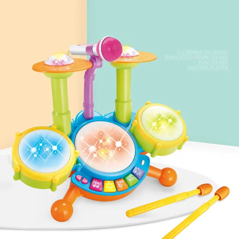Kids Musical Drum Toy Instrument Electronic Organ Drum Kit With ...