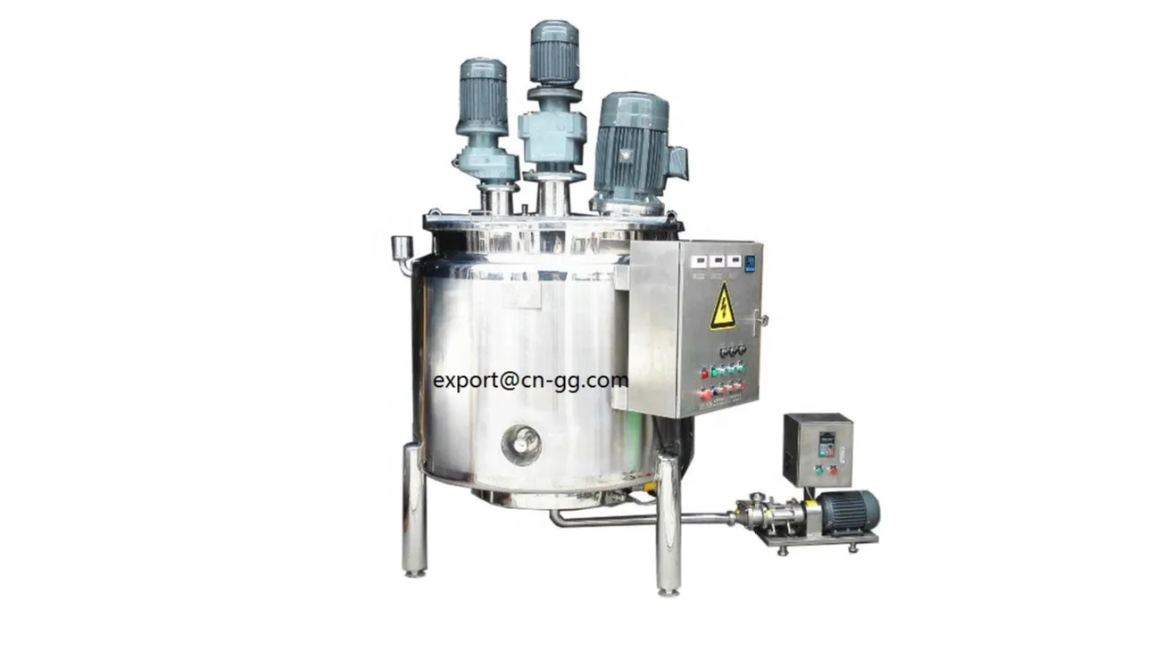 1000l Ss316 Electric Heating Double Jacketed Cosmetic Homogenizer ...